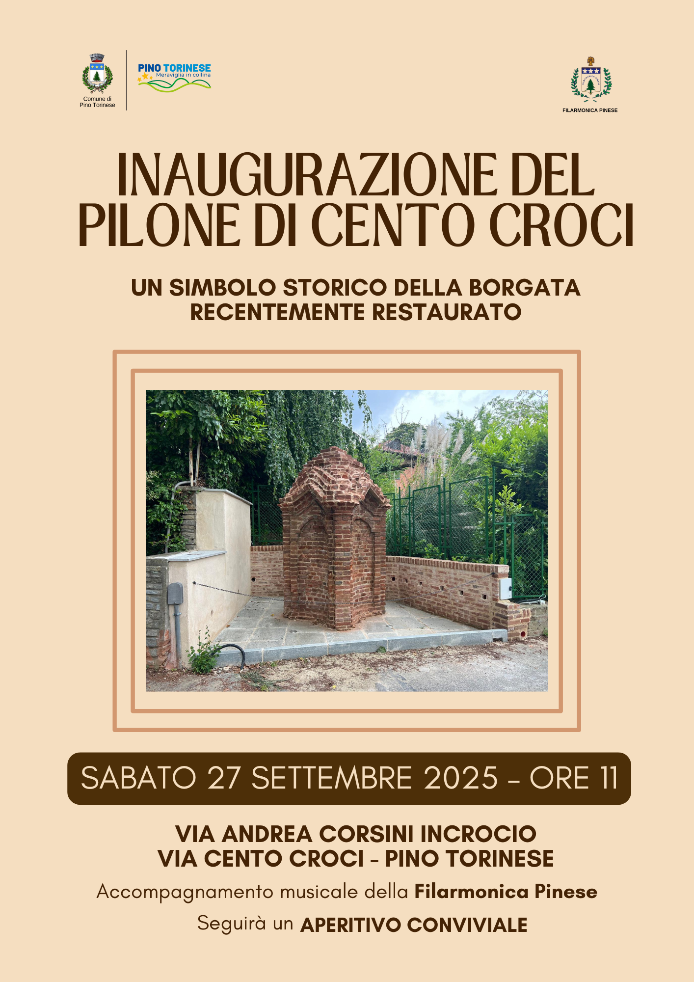 PINO TORINESE. INAUGURAZIONE DEL PILONE DI CENTO CROCI - CentoTorri